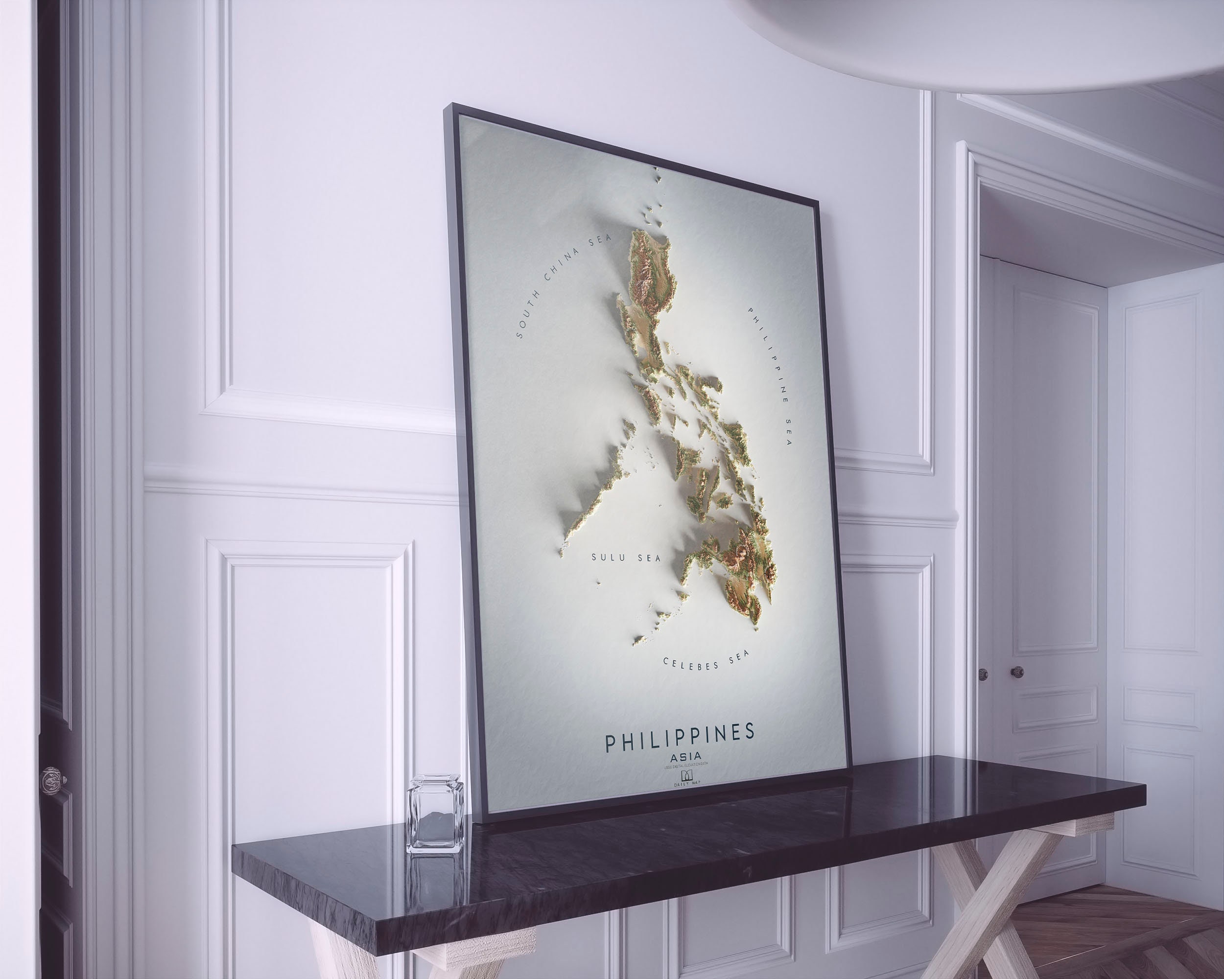 Philippines - Asia 3D Shaded Relief Map - Etsy
