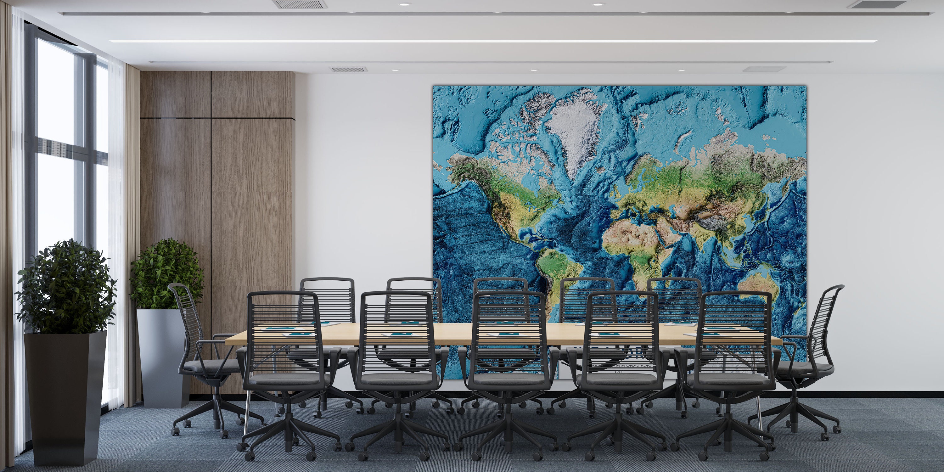 THE WORLD 3D Shaded Relief Map - Etsy