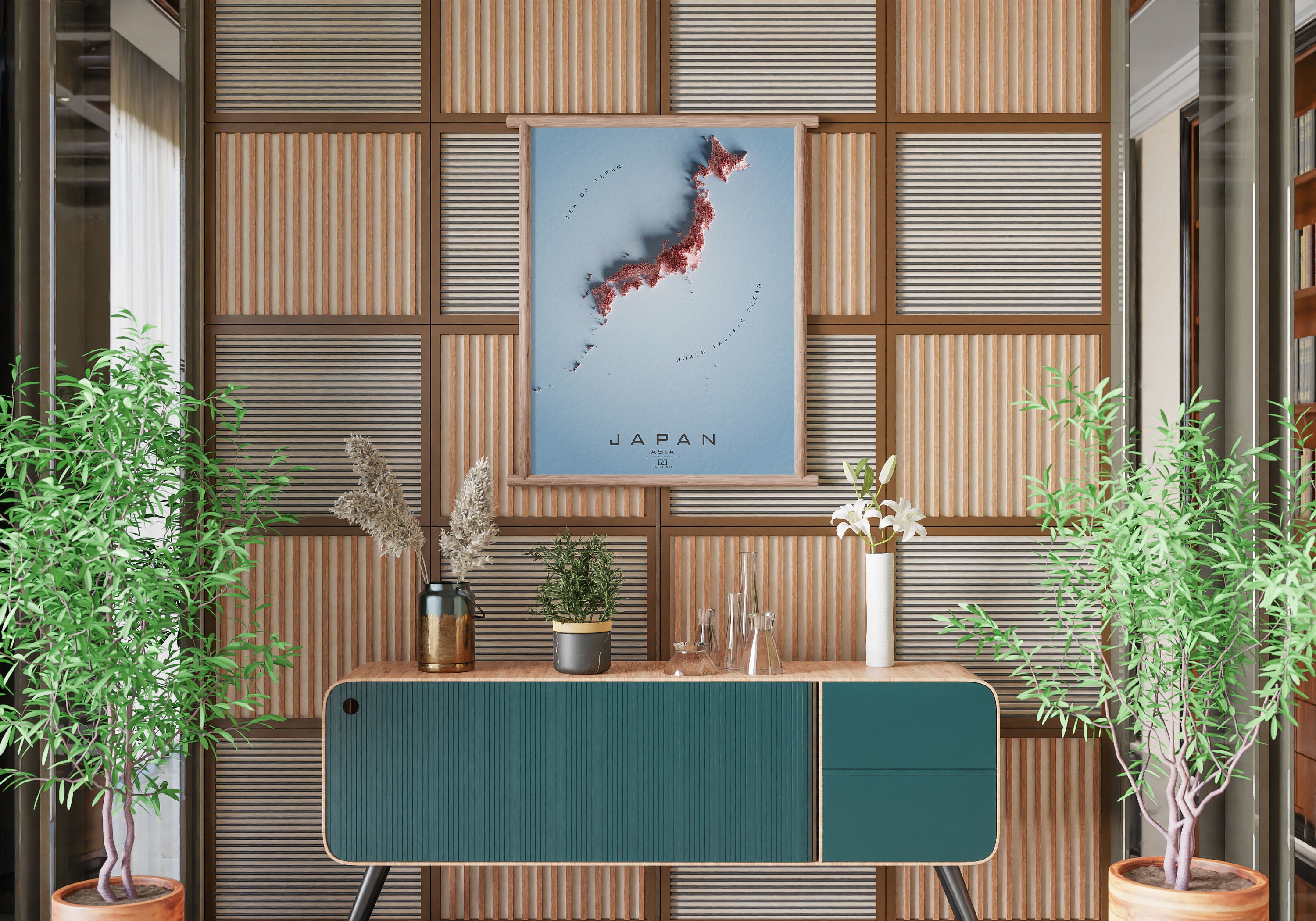 JAPAN - Asia 3D Shaded Relief Map - Etsy