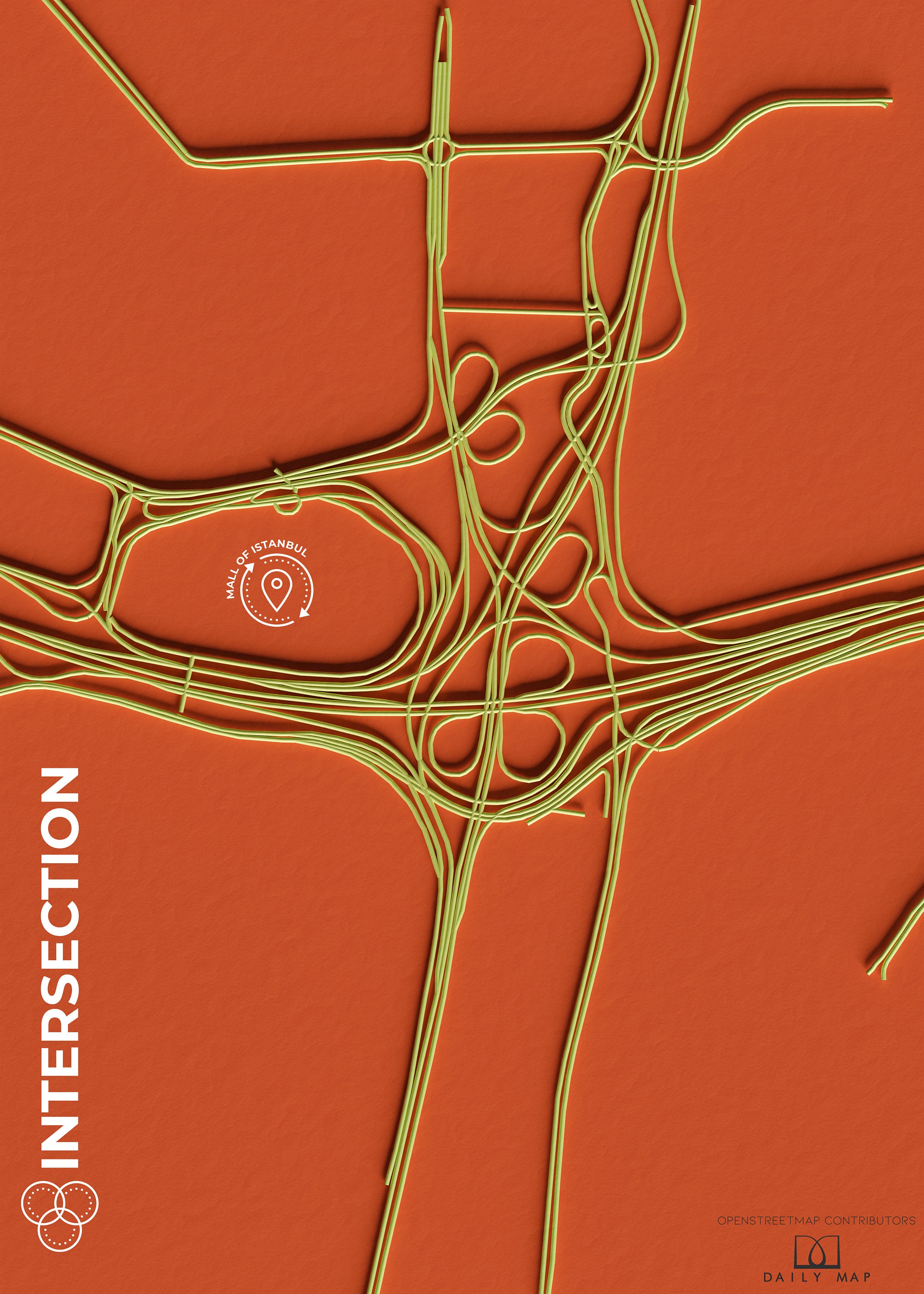 ISTANBUL - TURKIYE Road Map Poster - Etsy