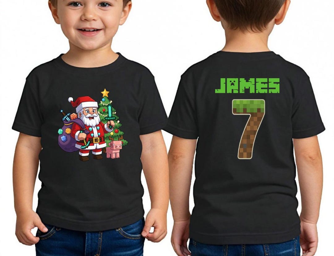 Minec Gamer Family Christmas Creeper Shirt, Family Gamer Xmas Creeper ...