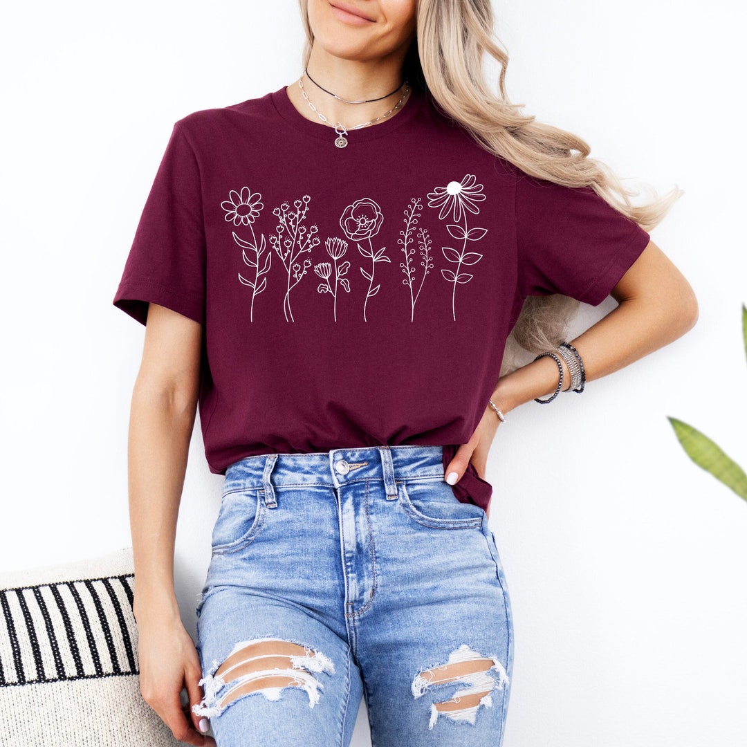 Forget Me Not Floral T-shirt, Gifts for Women, Mother's Day Shirt ...