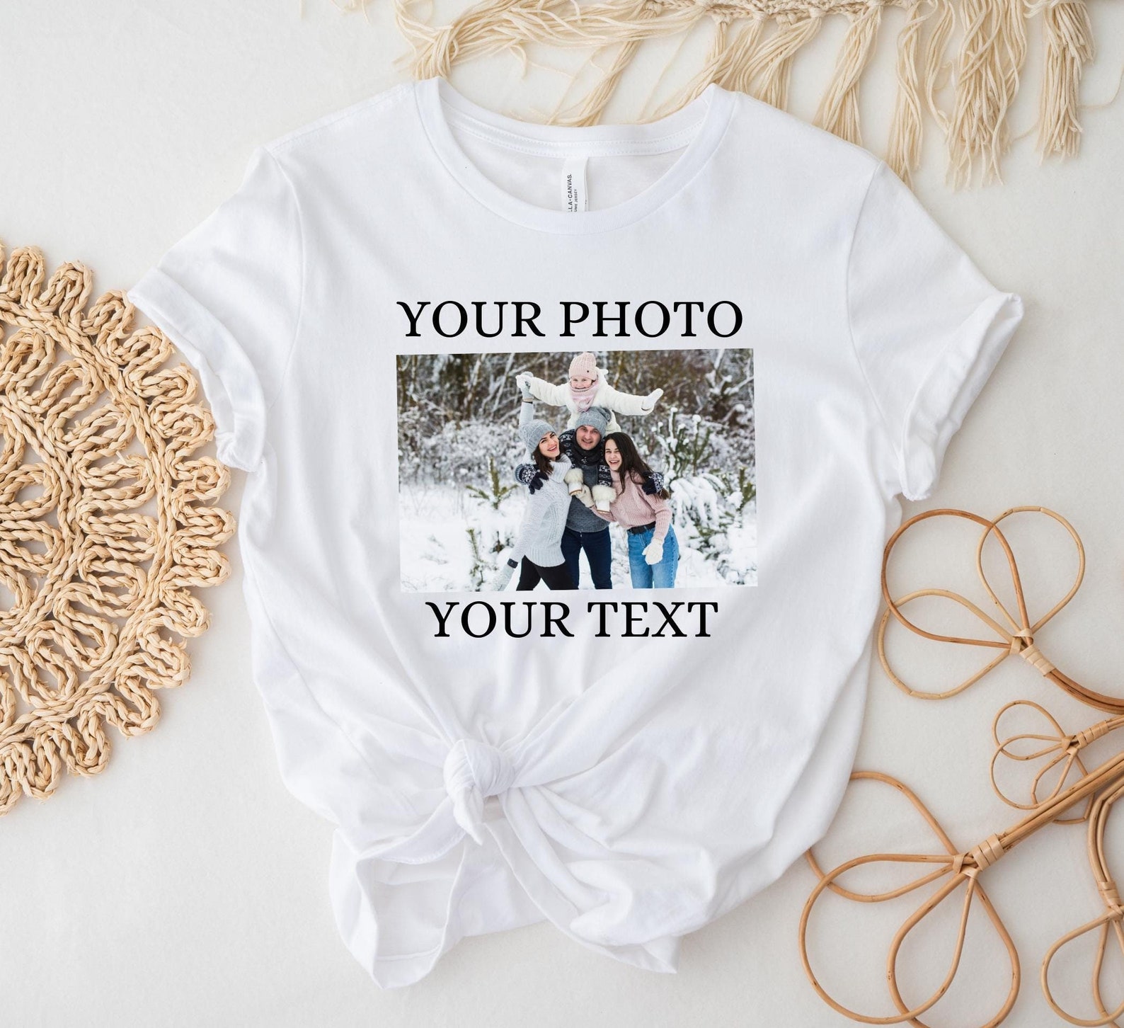 Customized Photo Shirt, With Your Custom Text Shirt, Custom Shirt With ...