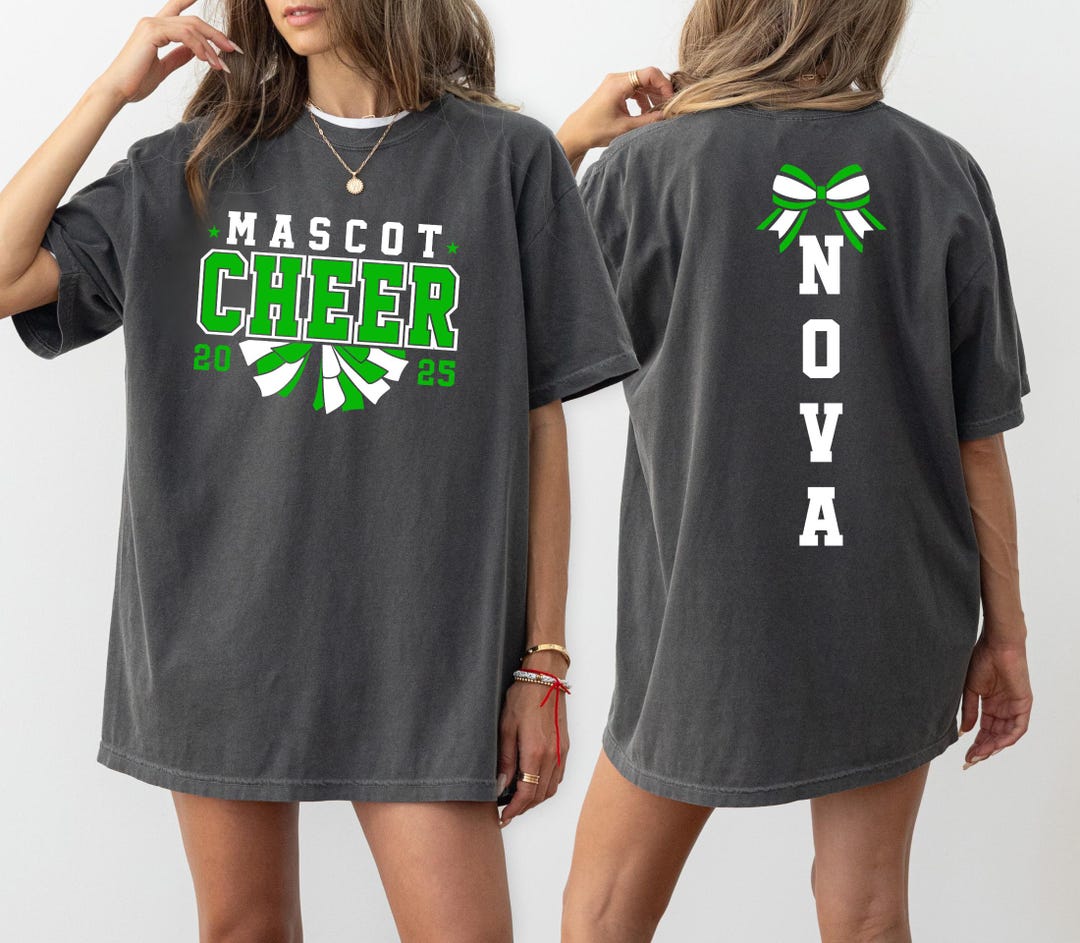 Comfort Colors* Custom Cheer Team Name Shirt, Personalized Cheerleader ...