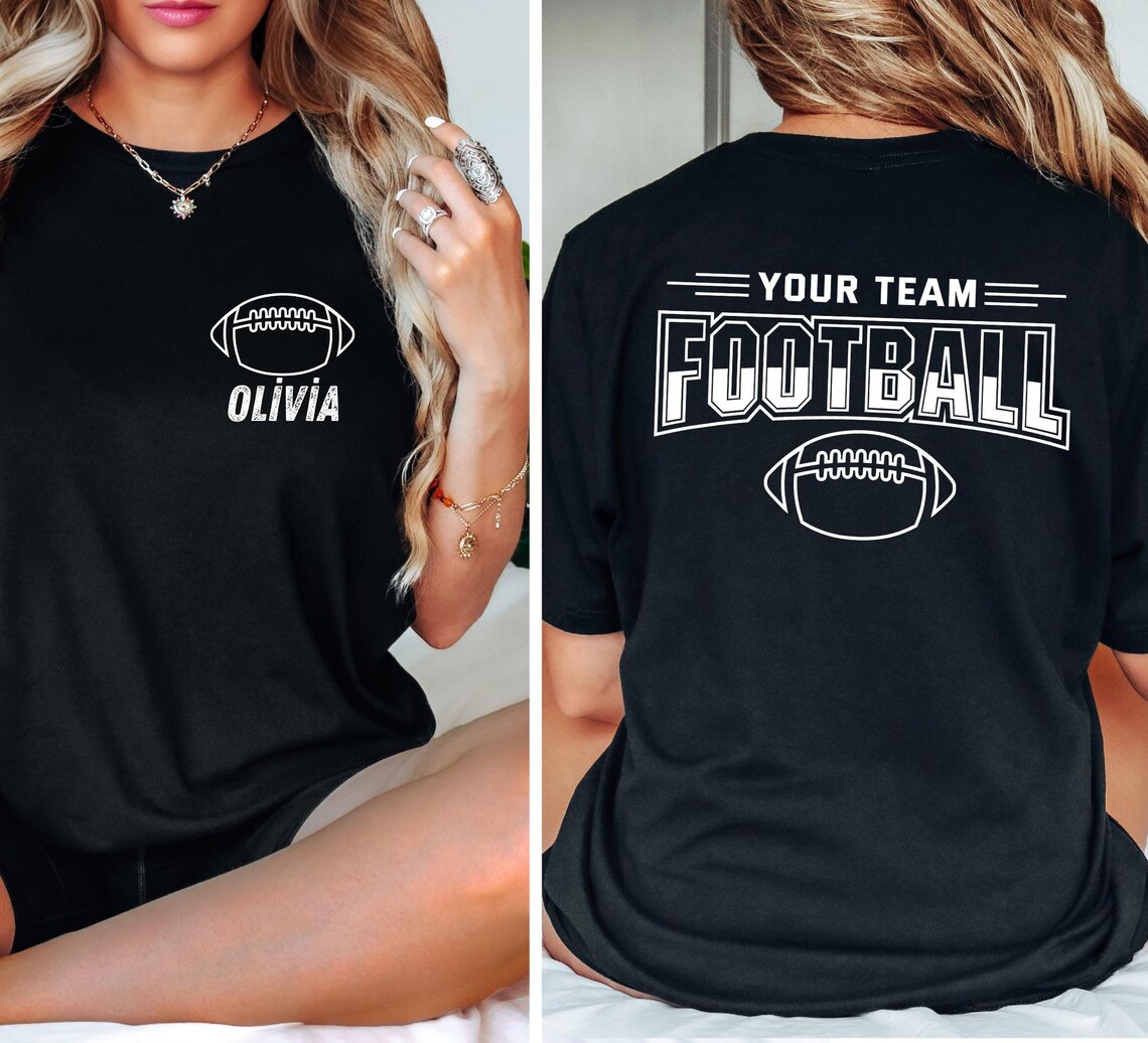 Custom Football Team Template Shirt, Football Mom Team Name Shirt, Game ...