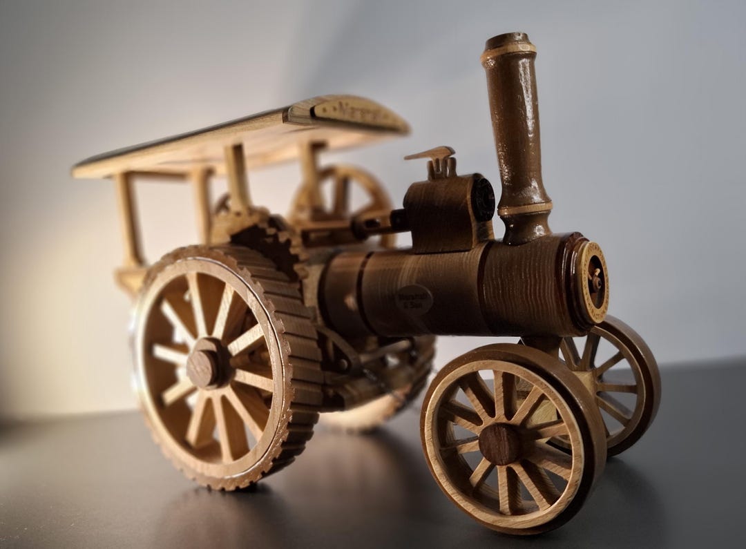 Vintage Wooden Model 1902 Traction Engine - Etsy