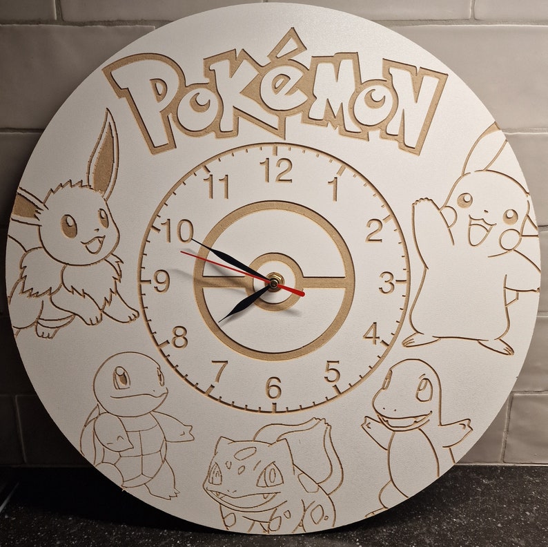 Pokemon Clock Svg, Dxf, Pdf, Eps, Ai , Cnc Engraving - Etsy