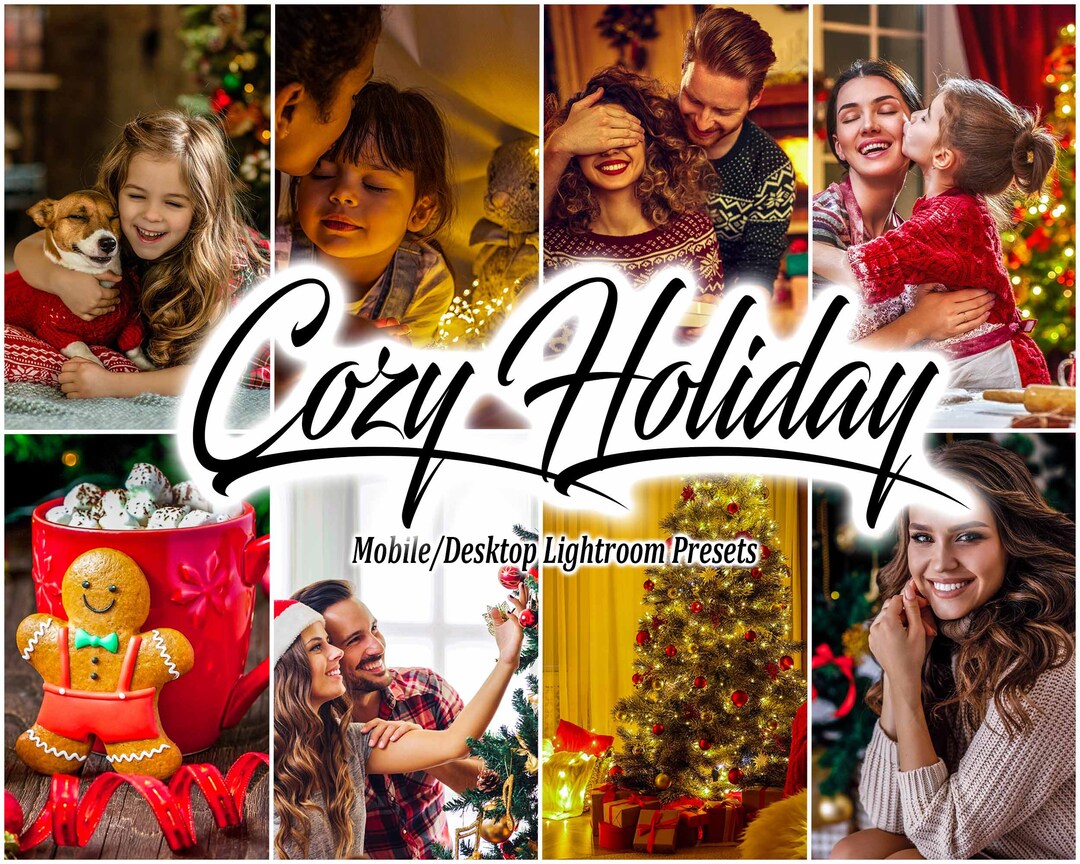 10 Lightroom Presets, Christmas Xmas Cozy Holiday Lightroom Presets for ...