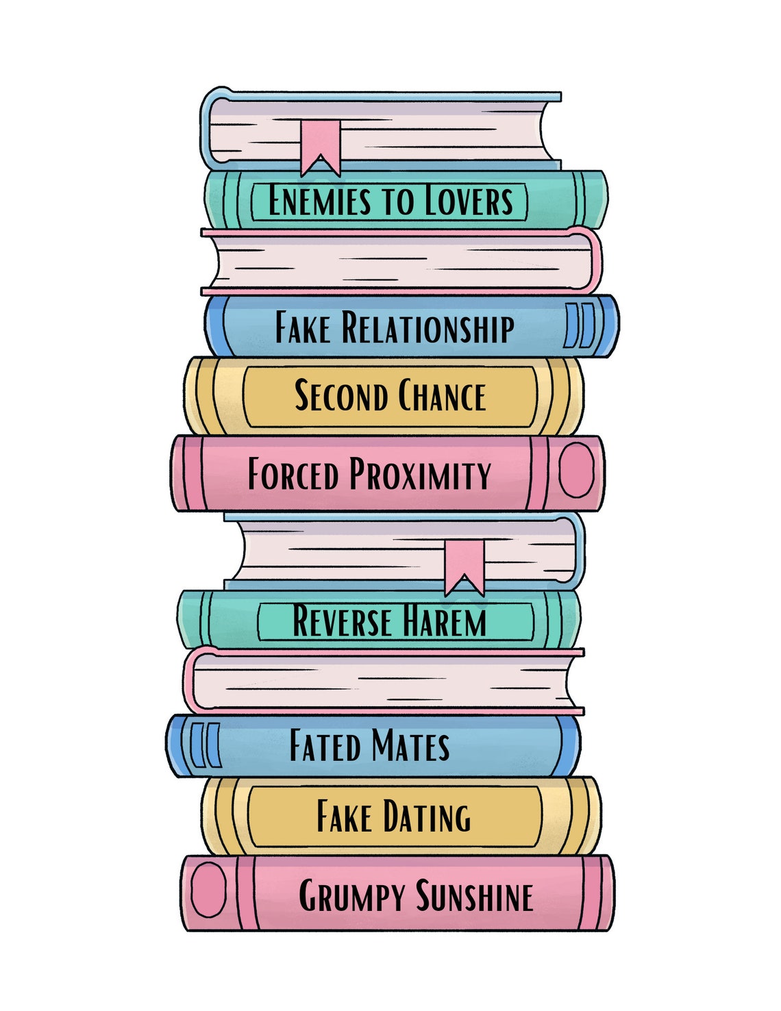 Romance Tropes Pile SVG - Etsy