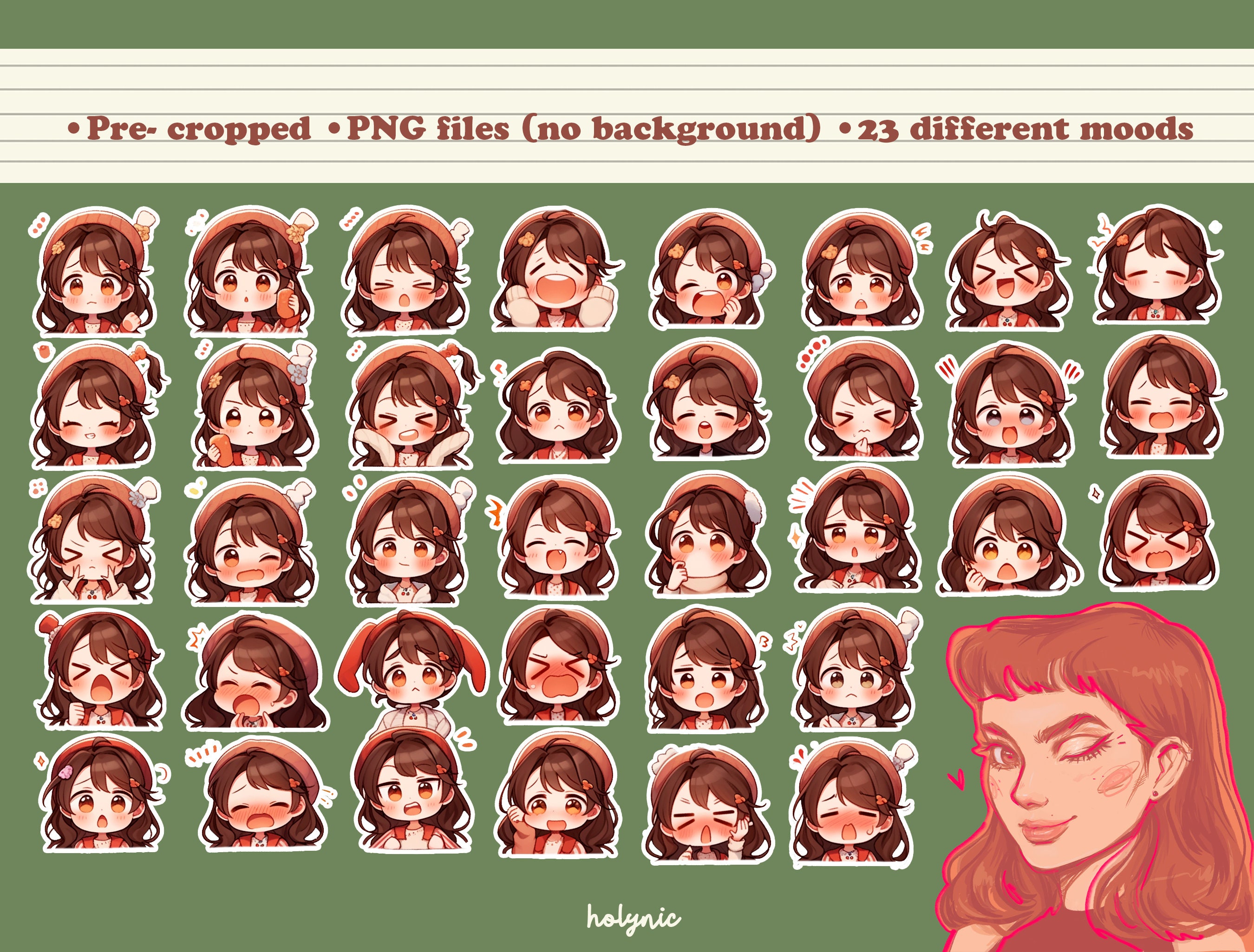 My Mood Stickers- Cute Anime Digital Stickers for Your Digital Planner ...