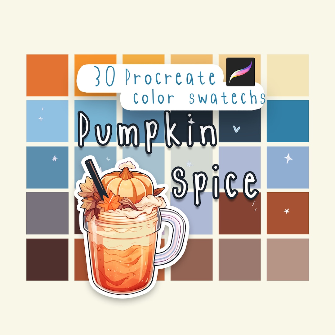 Procreate Color Palette Pumpkin Spice HEX Color Swatches and - Etsy