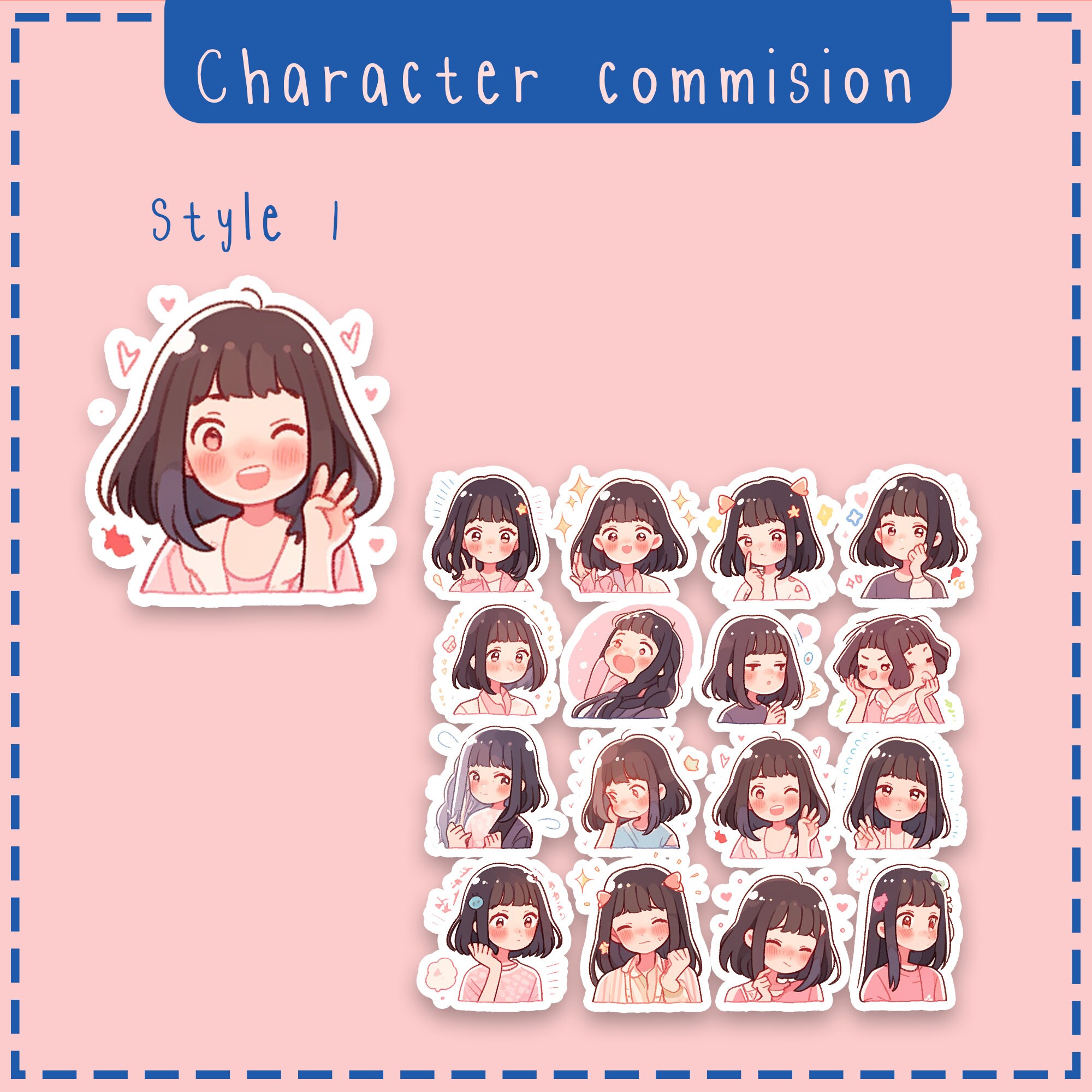 Character Commission, Create Your Own Anime Stickers, Mood Stickers, Ai ...