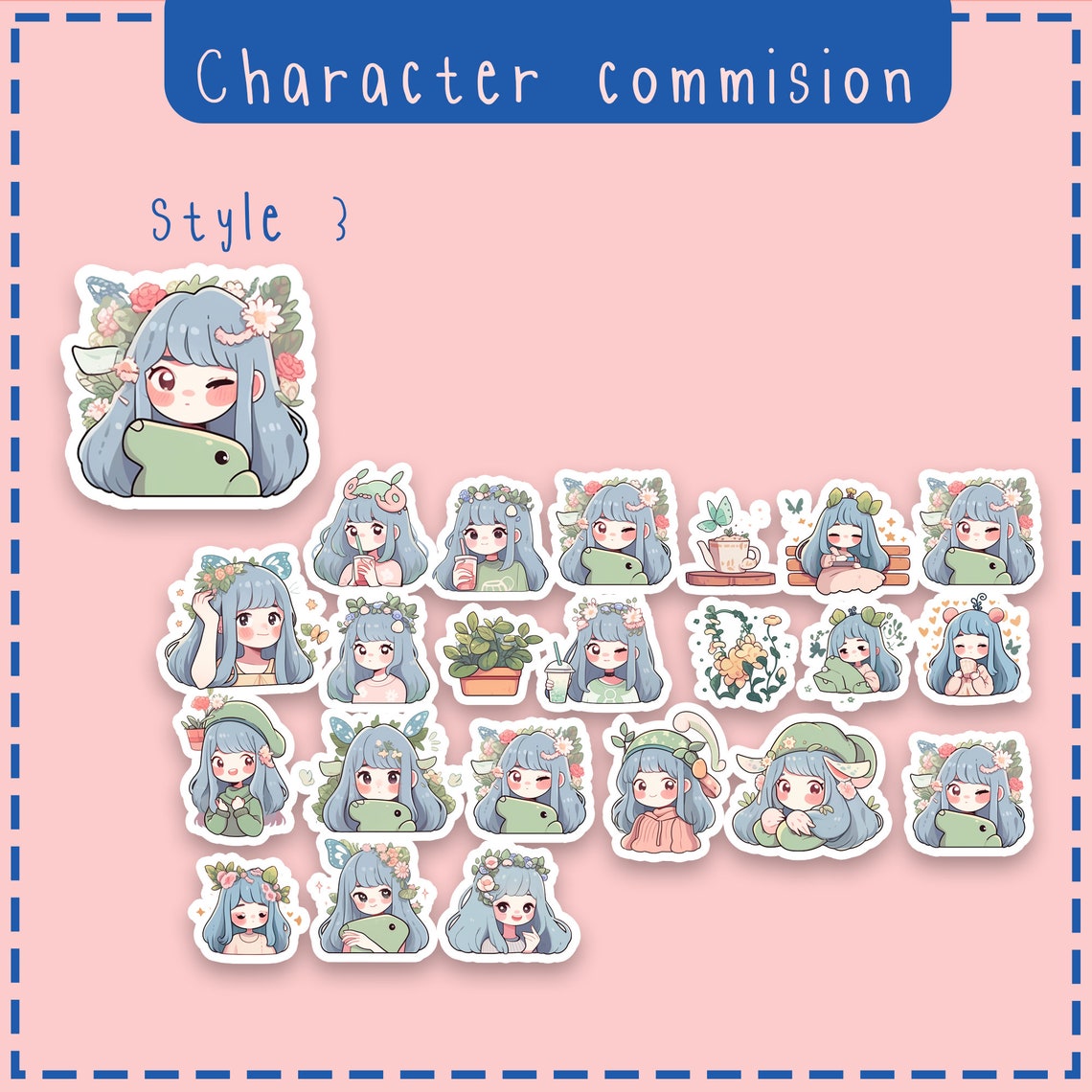Character Commission, Create Your Own Anime Stickers, Mood Stickers, Ai ...