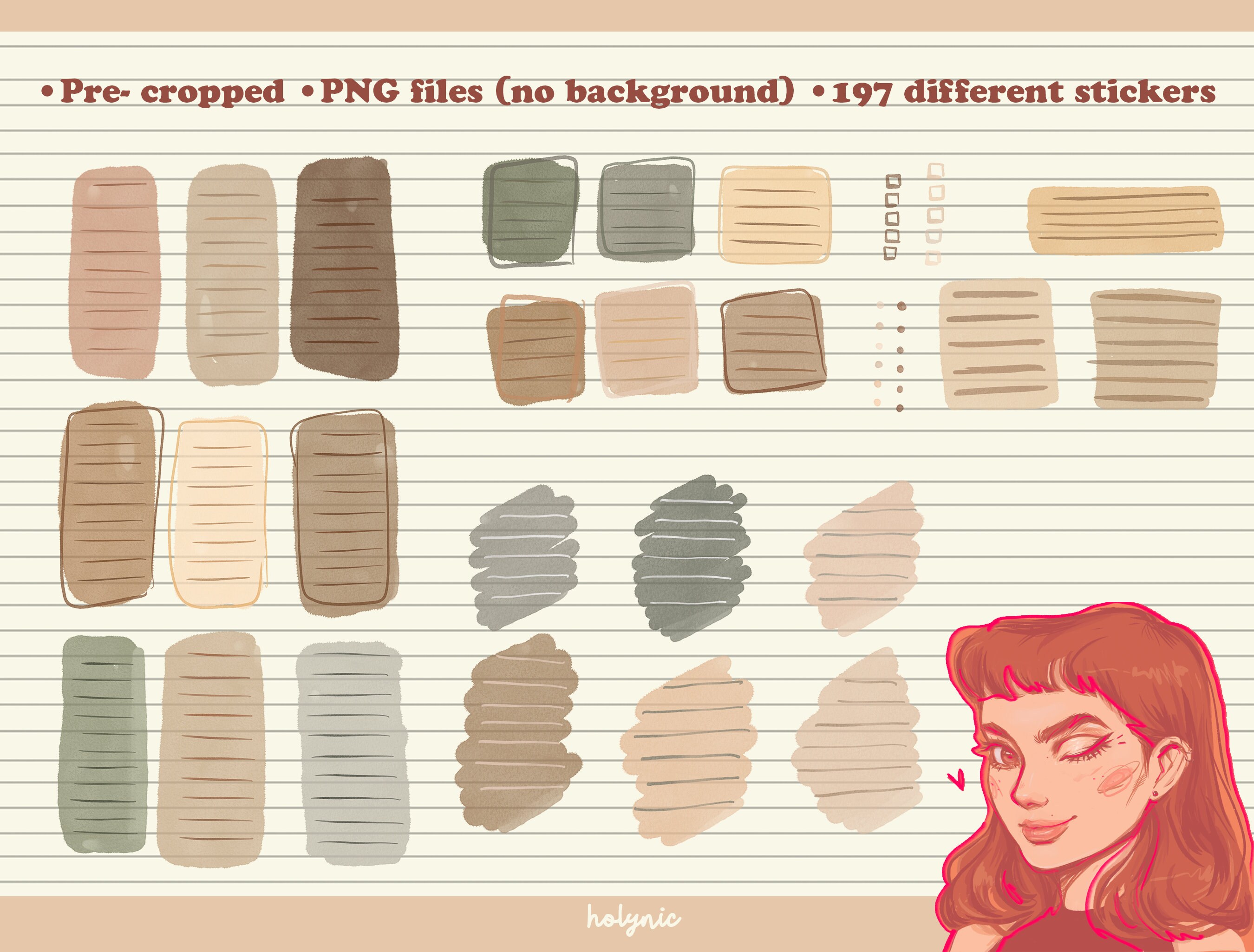 197 Watercolor Sticky Notes and Washi Tape Set for Digital Planners - Etsy