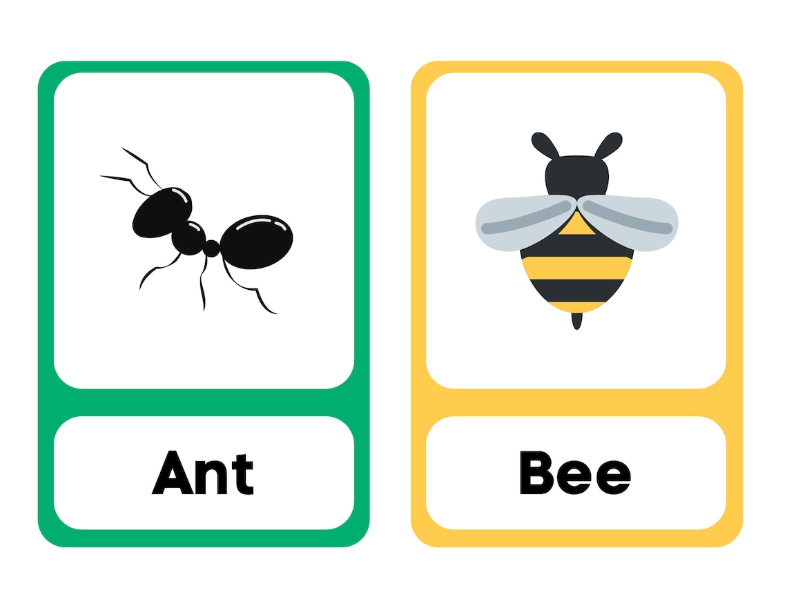 Printable Kids A-Z Flashcards - Animal Theme, Digital Download 11in X 8 ...