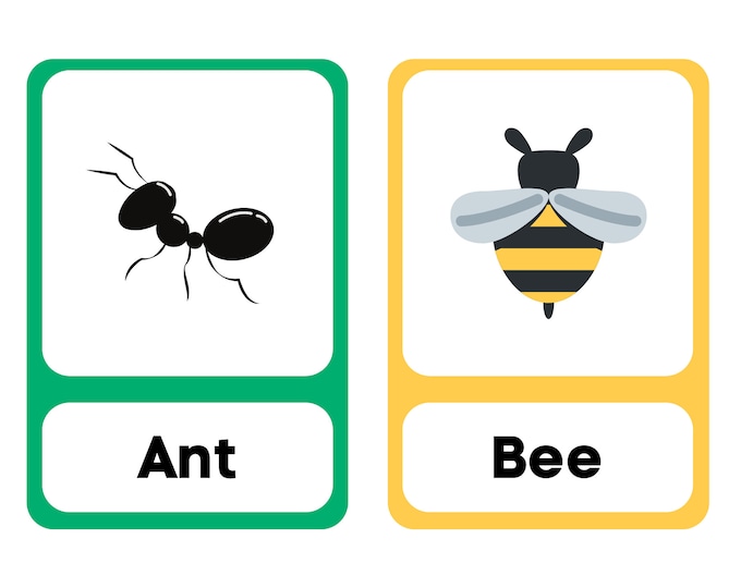 Printable Kids A-Z Flashcards Animal Theme, Digital Download 11in X 8 ...