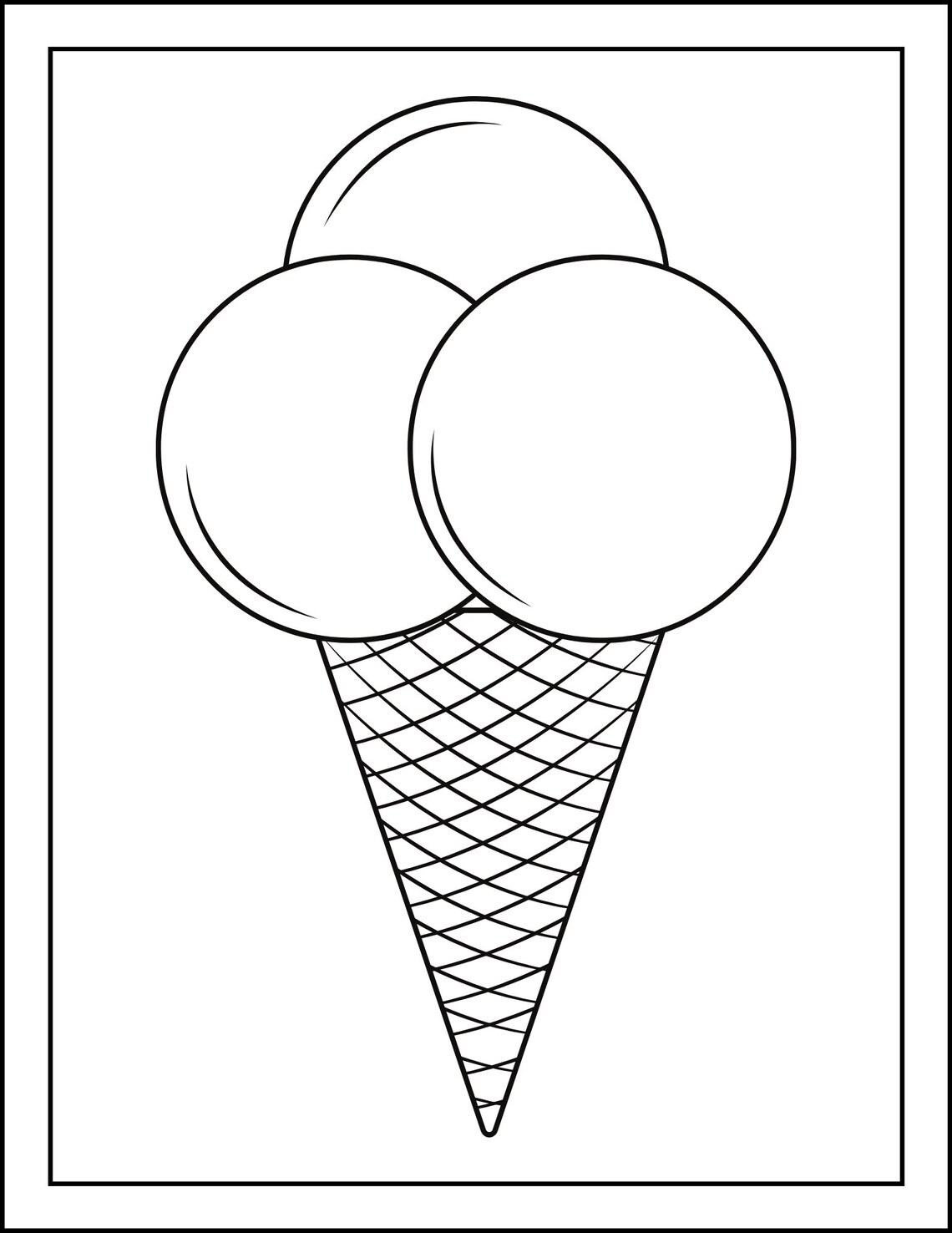 Printable Dessert Themed Coloring Pages, Digital Download 8.5in X 11in ...