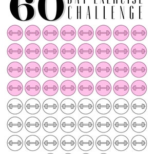 30-60-90 Day Exercise Challenge | Printable Workout Tracker | Fitness ...