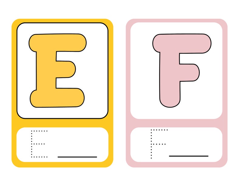 Tarjetas didácticas A-Z imprimibles para niños con calco - Etsy México