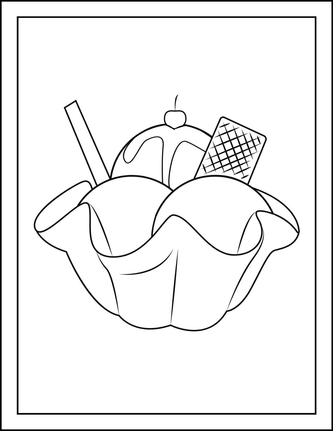 Printable Dessert Themed Coloring Pages, Digital Download 8.5in X 11in ...