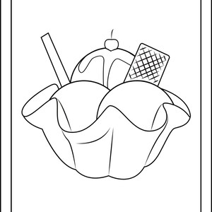 Printable Dessert Themed Coloring Pages, Digital Download 8.5in X 11in ...