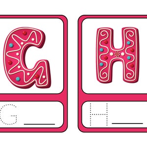 Printable Kids A-Z Flashcards With Coloring and Tracing - Valentine's ...