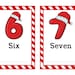 Printable Kids 0-9 Flashcards With Red Santa Hats, Holiday Themed - Etsy