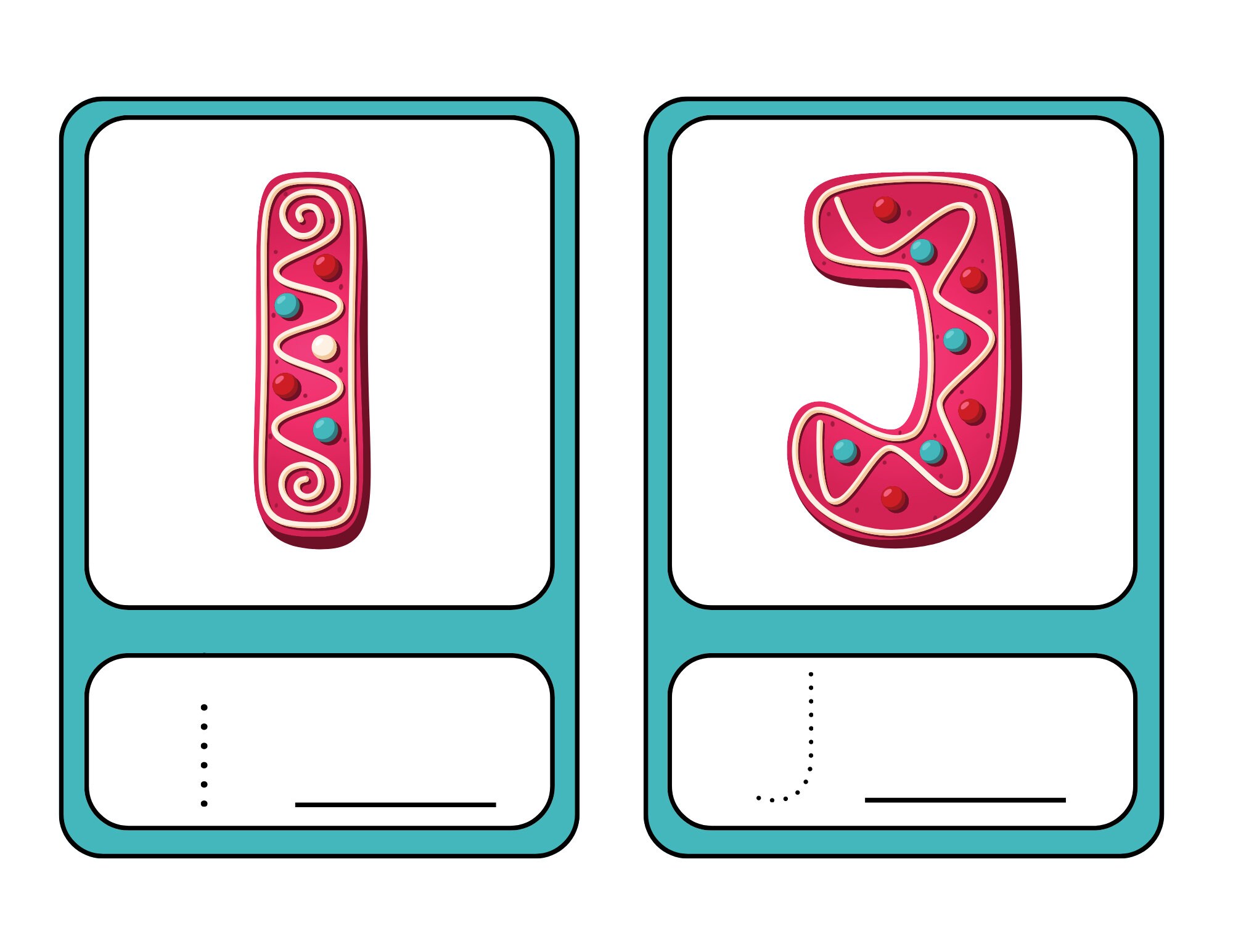 Printable Kids A-Z Flashcards With Coloring and Tracing - Valentine's ...