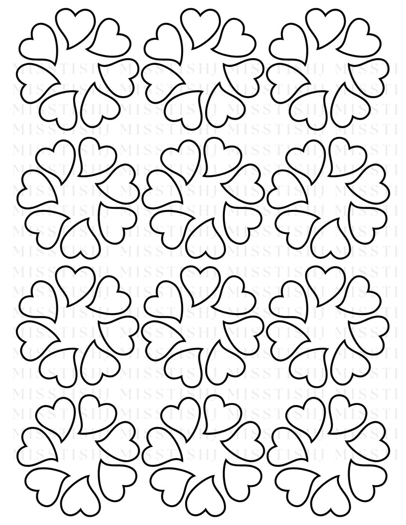 Printable Valentine's Day Themed Coloring Pages - 8.5 in X 11 in ...