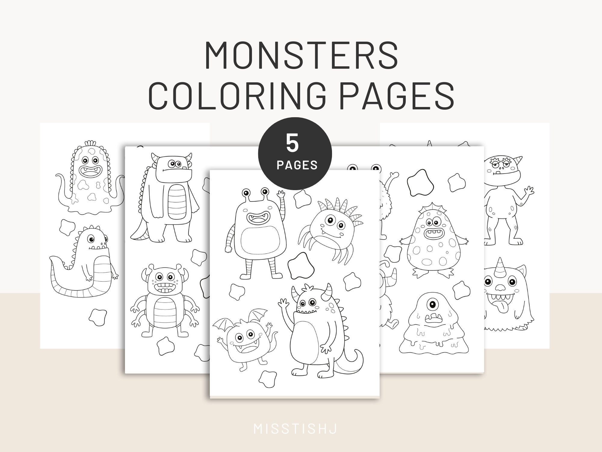 Color Monster Coloring Pages