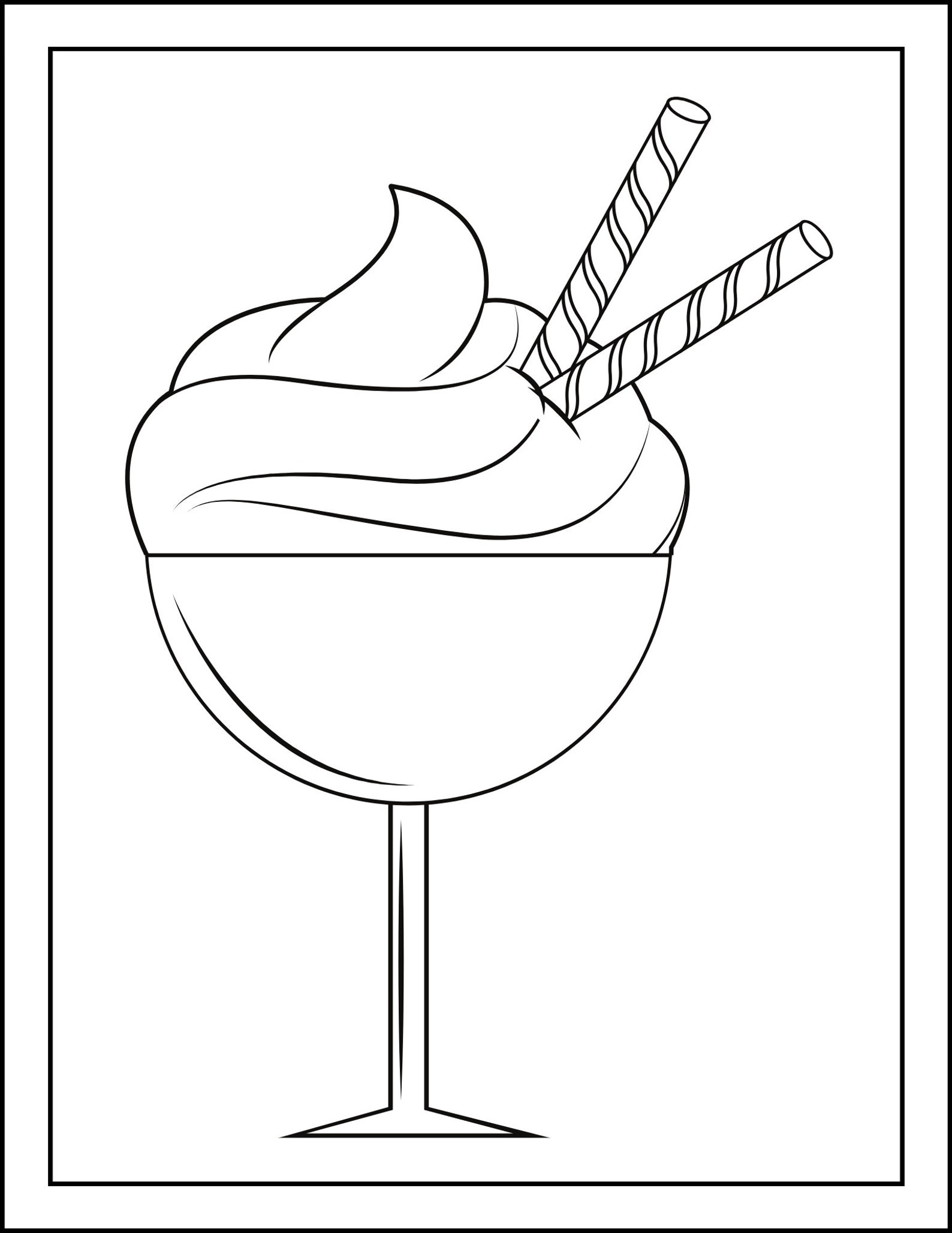 Printable Dessert Themed Coloring Pages, Digital Download 8.5in X 11in ...