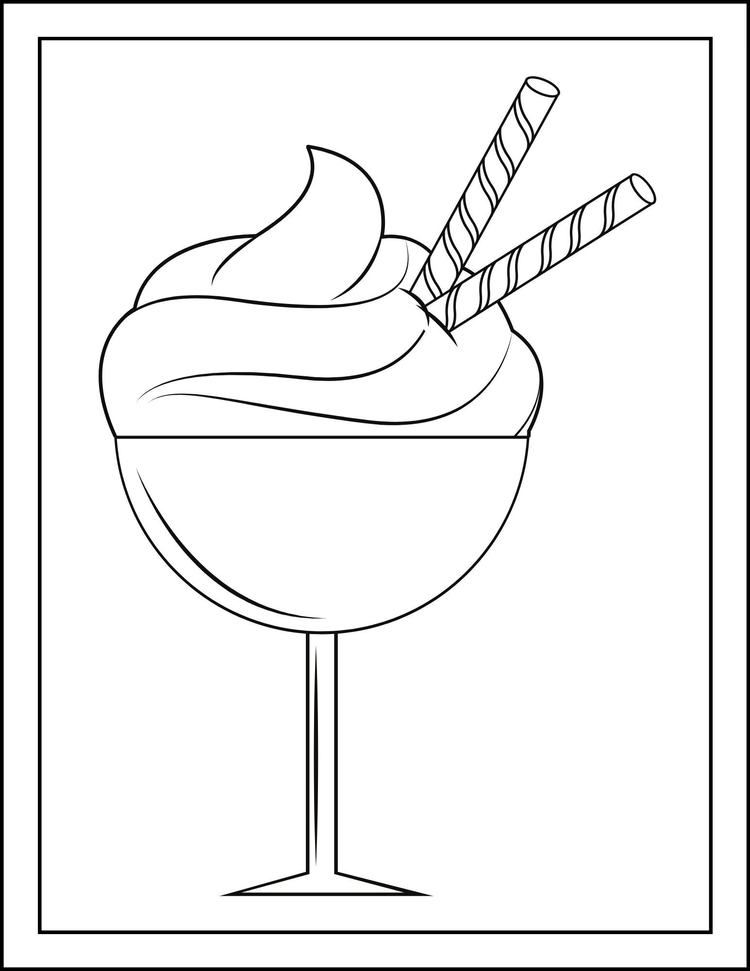 Printable Dessert Themed Coloring Pages, Digital Download 8.5in X 11in ...