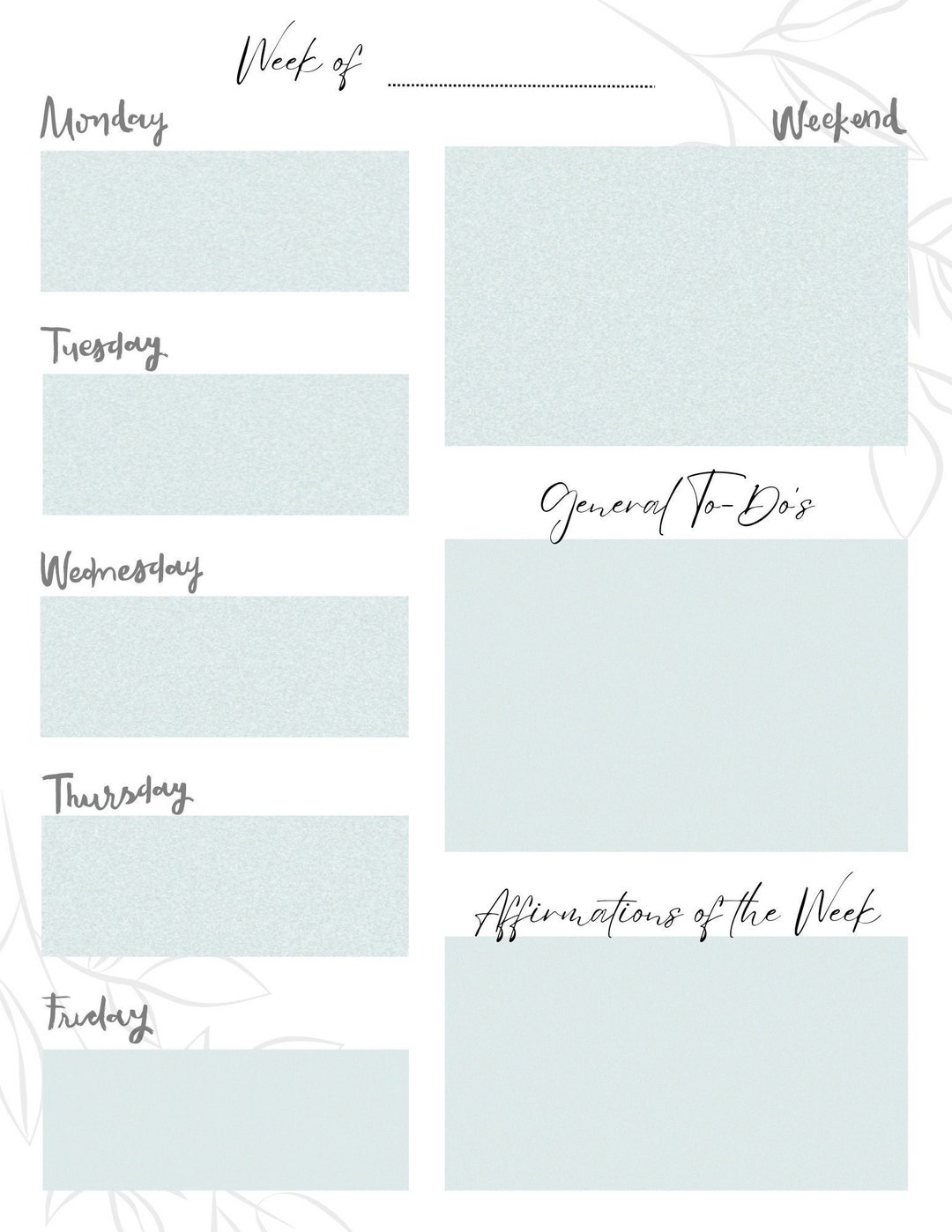 EDITABLE - Simple, Reusable & Printable Canva Planner Template - Great ...