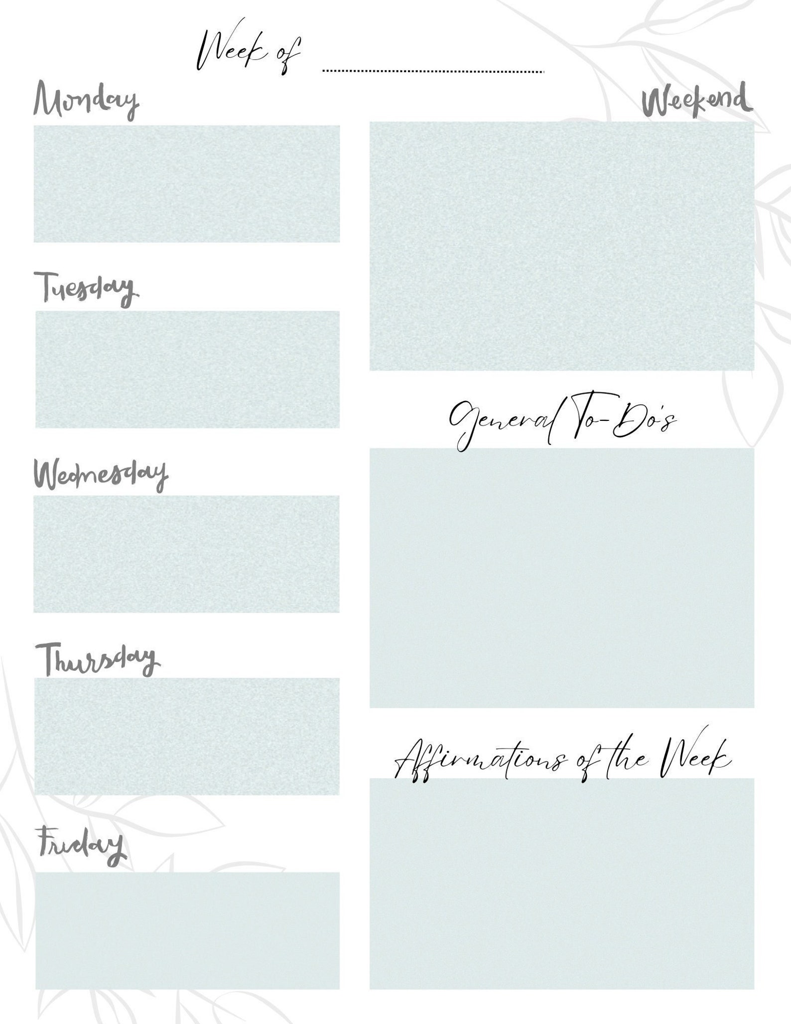 EDITABLE - Simple, Reusable & Printable Canva Planner Template - Great ...