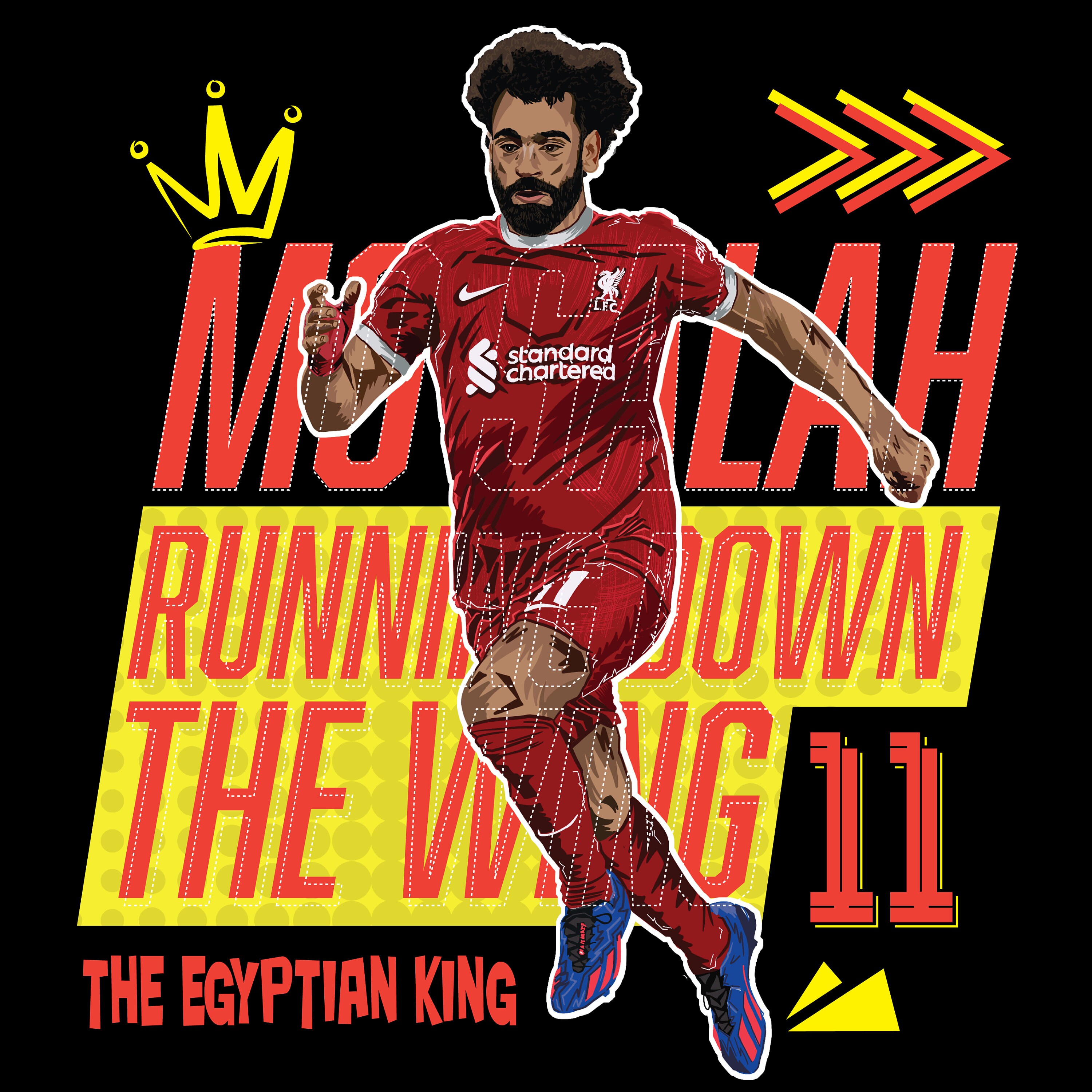 Mo Salah 'running Down the Wing' Liverpool FC Graphic Unisex Hoodies - Etsy