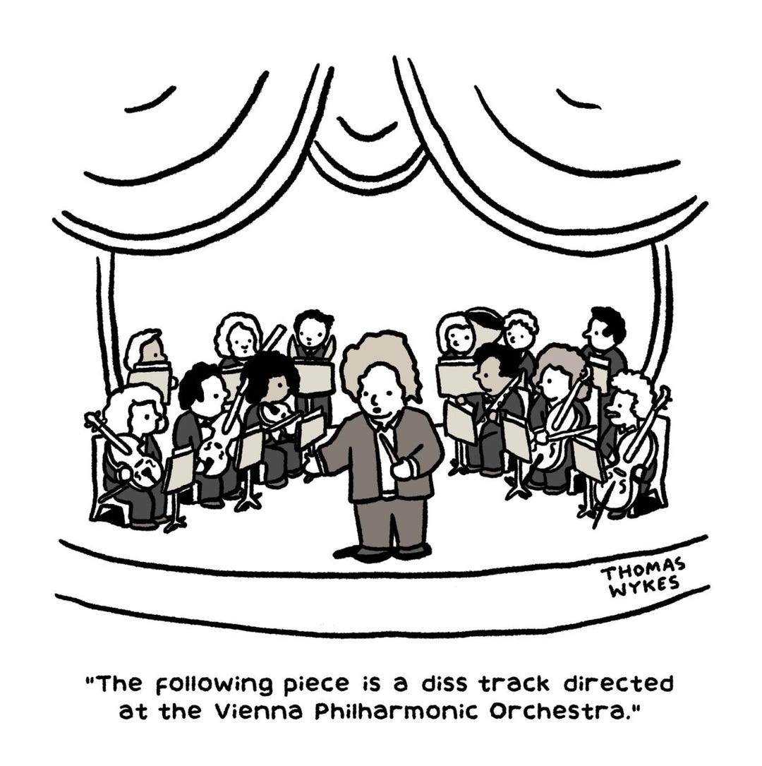 Orchestra Diss Track Signed Cartoon Print - Etsy