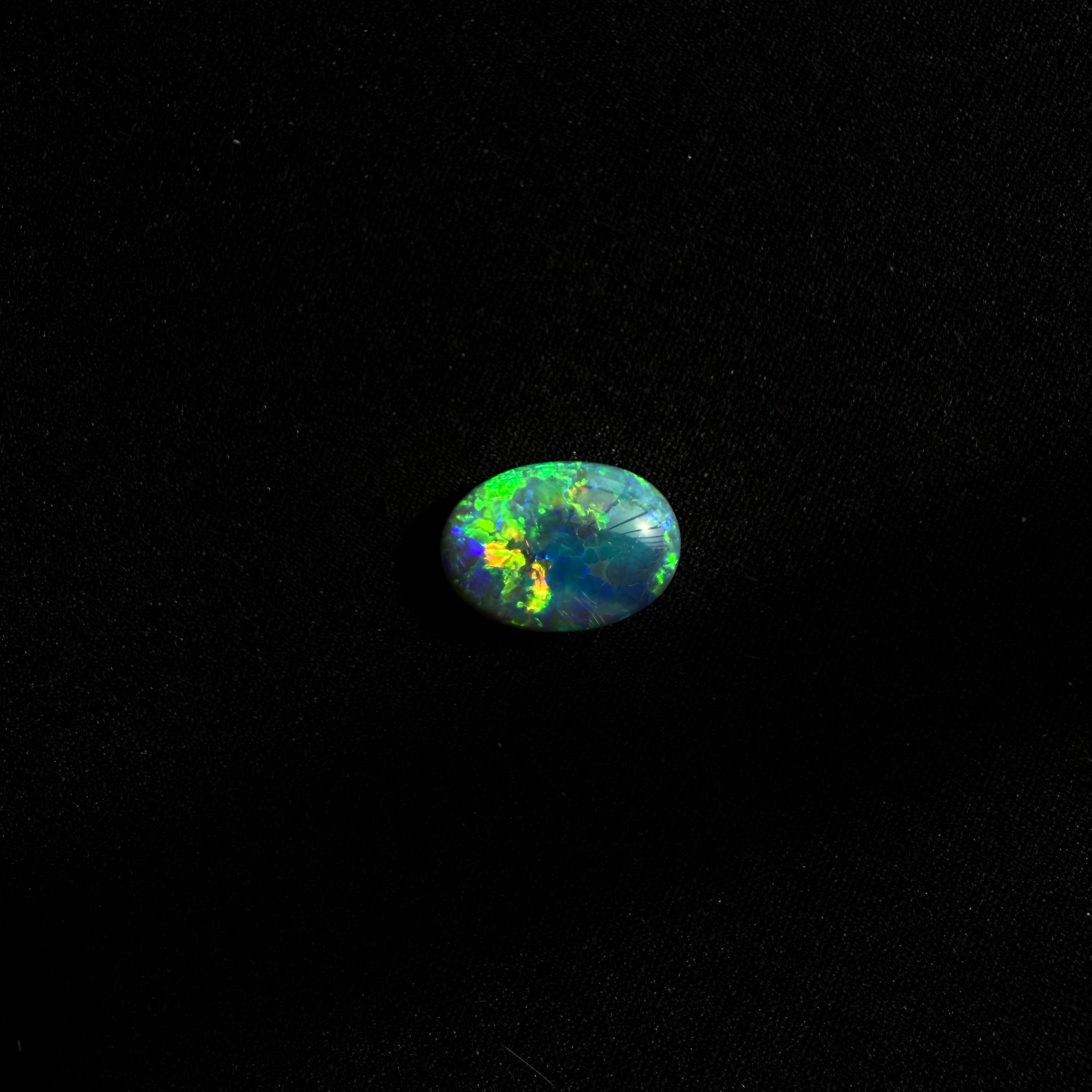 6.6ct Double-sided Semi-black Opal – Australian Natural Solid Opal ...