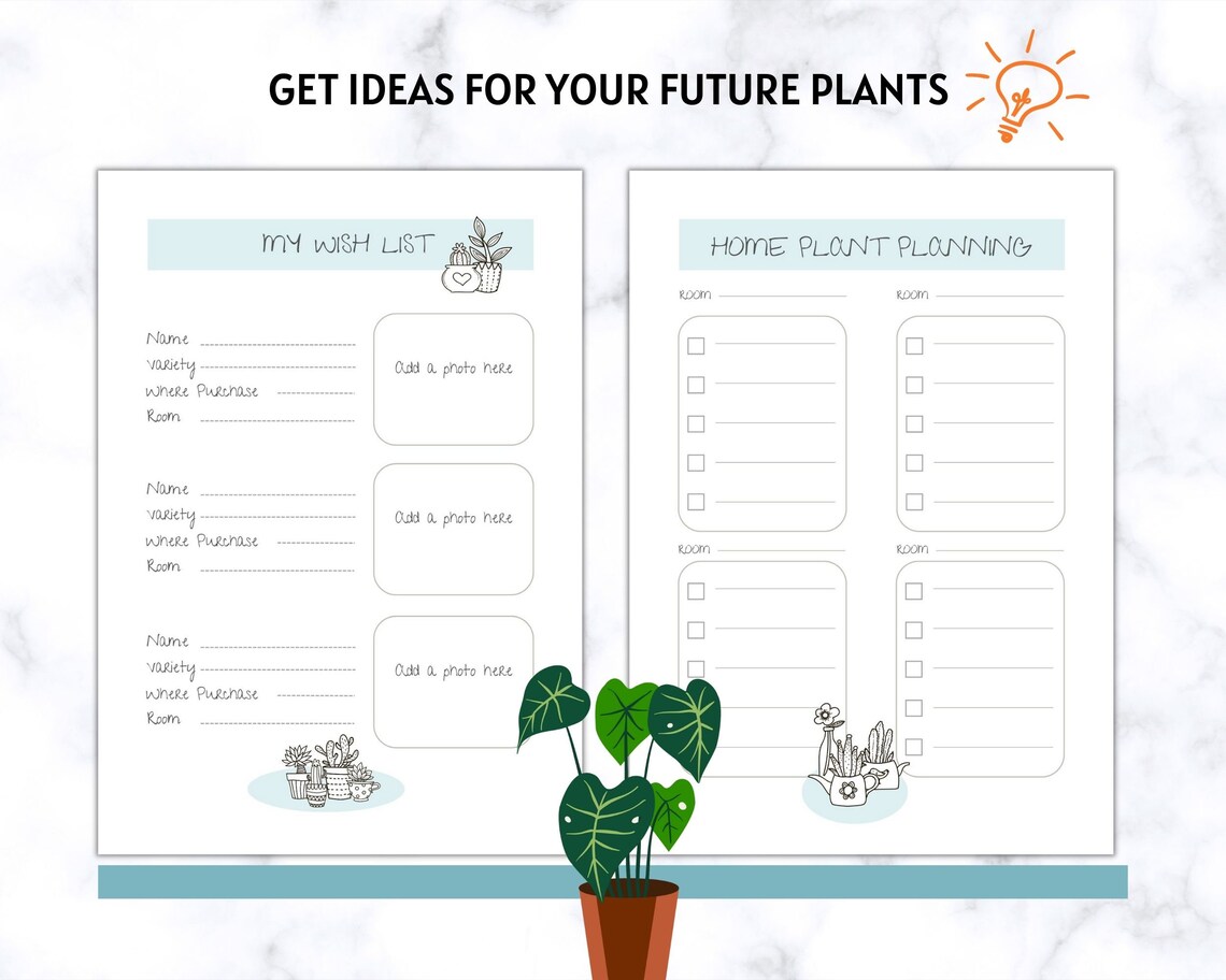 Indoor Plant Journal Printable Planner Houseplant Organizer - Etsy