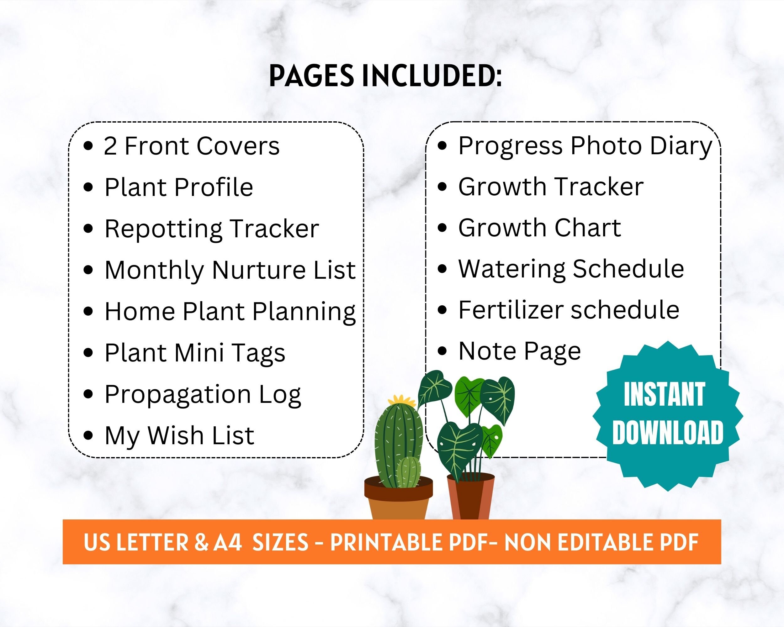 Indoor Plant Journal| Printable Planner| Houseplant Organizer| Plant ...