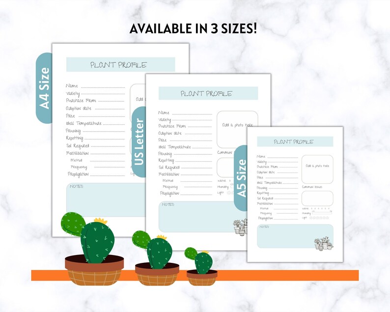 Indoor Plant Journal Printable Planner Houseplant Organizer - Etsy