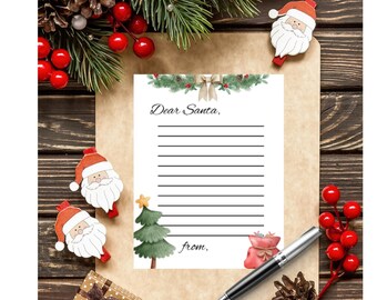 Dear Santa Letter Template - Etsy