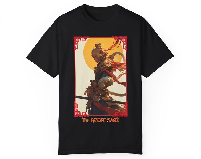 Black Myth Wukong Shirt Journey to the West Gamer Tee Chinese Mythology ...