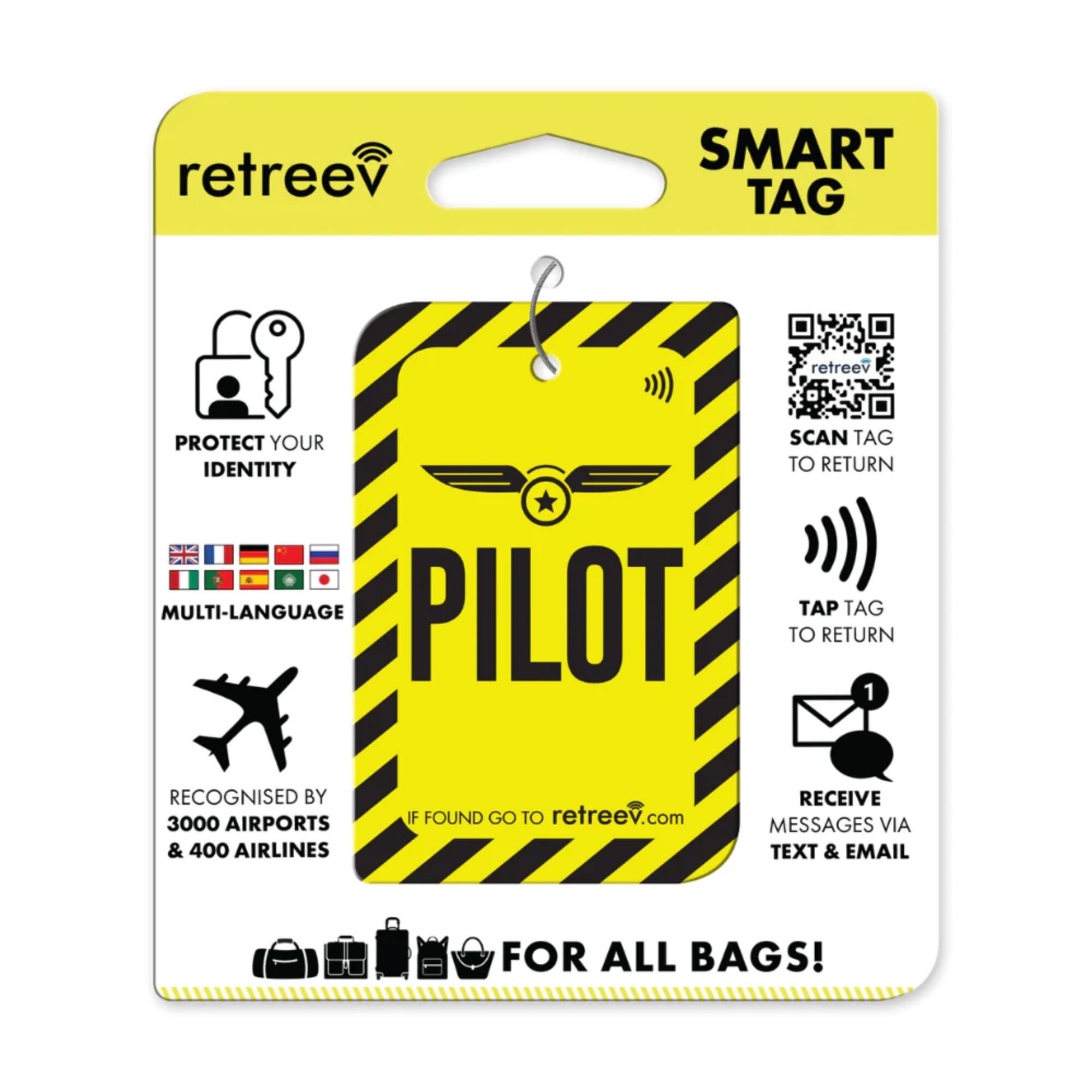 Pilot Funky SMART Luggage Tag QR Code or NFC Unique Luggage Tag - Etsy