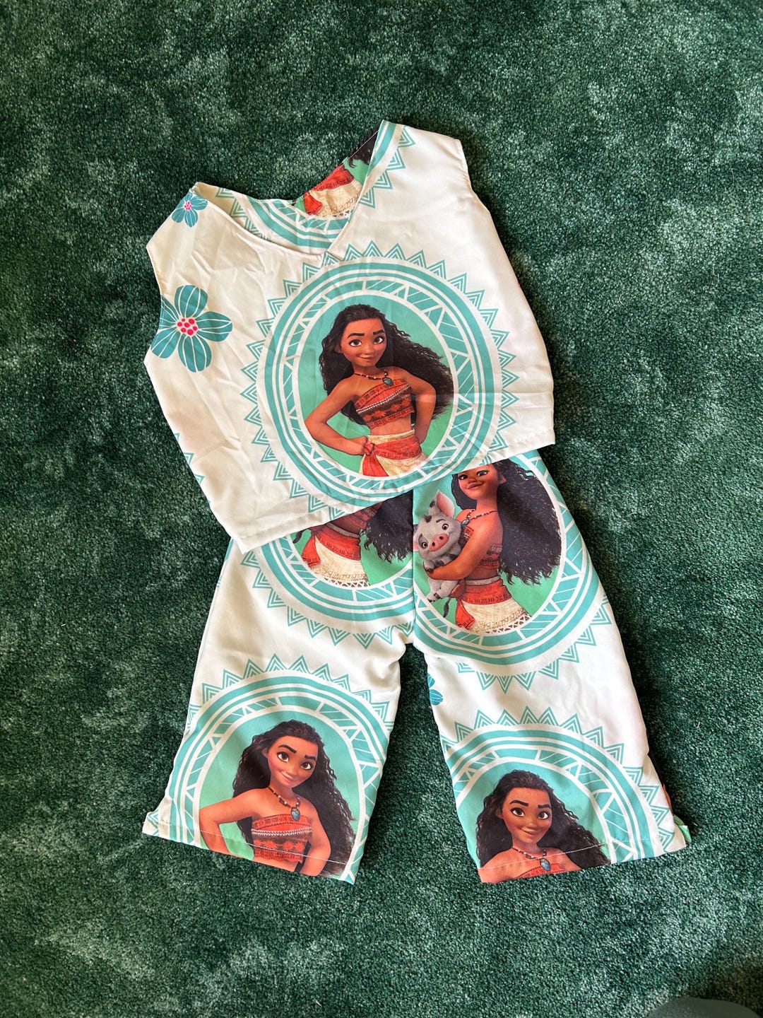2T Handmade Moana Set. Vest & Flare Pants for Toddler. Disney Inspired ...