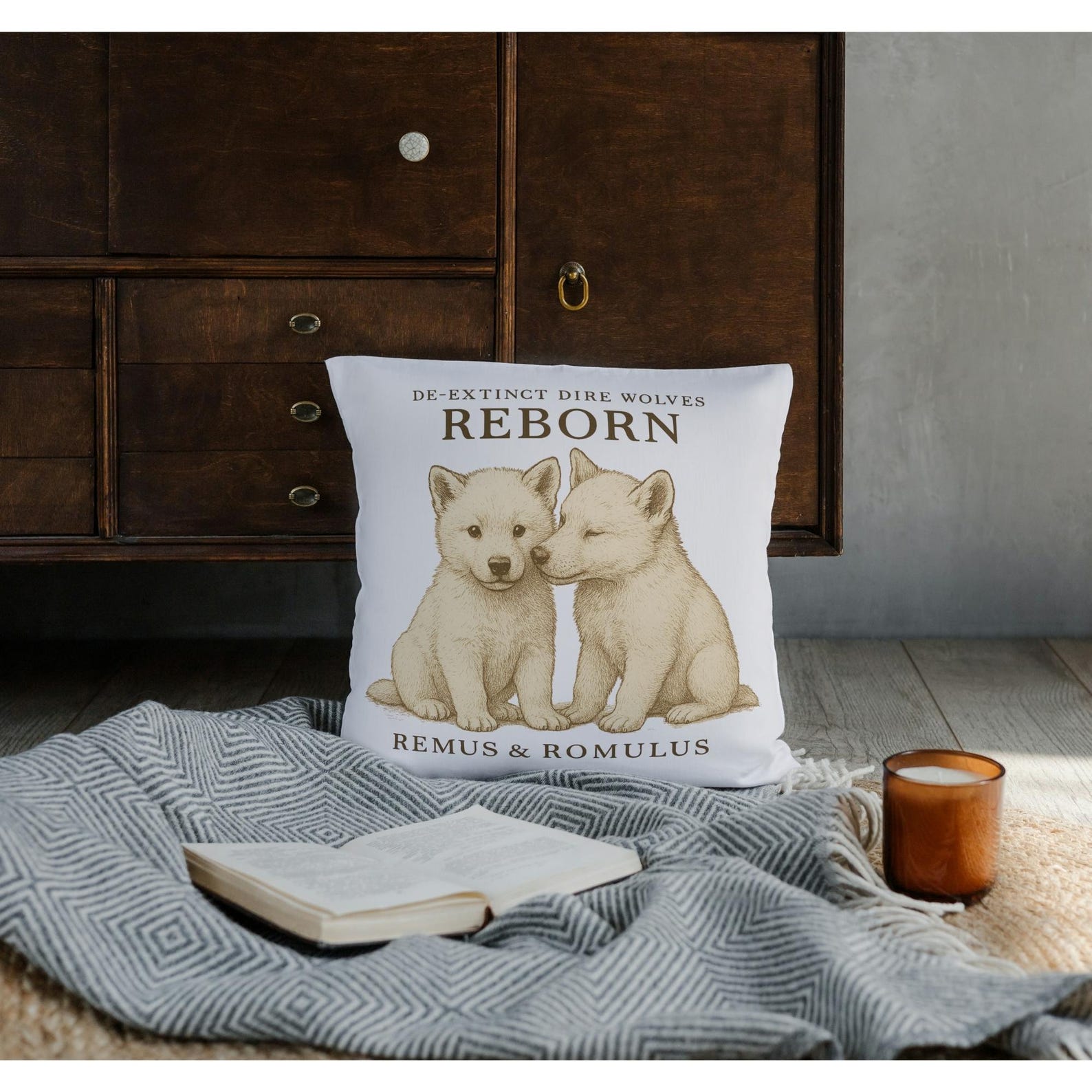 Remus and Romulus, Dire Wolfs Png, De-extinct Png, Vintage, Reborn ...