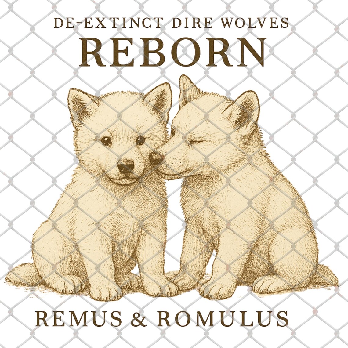 Remus and Romulus, Dire Wolfs Png, De-extinct Png, Vintage, Reborn ...