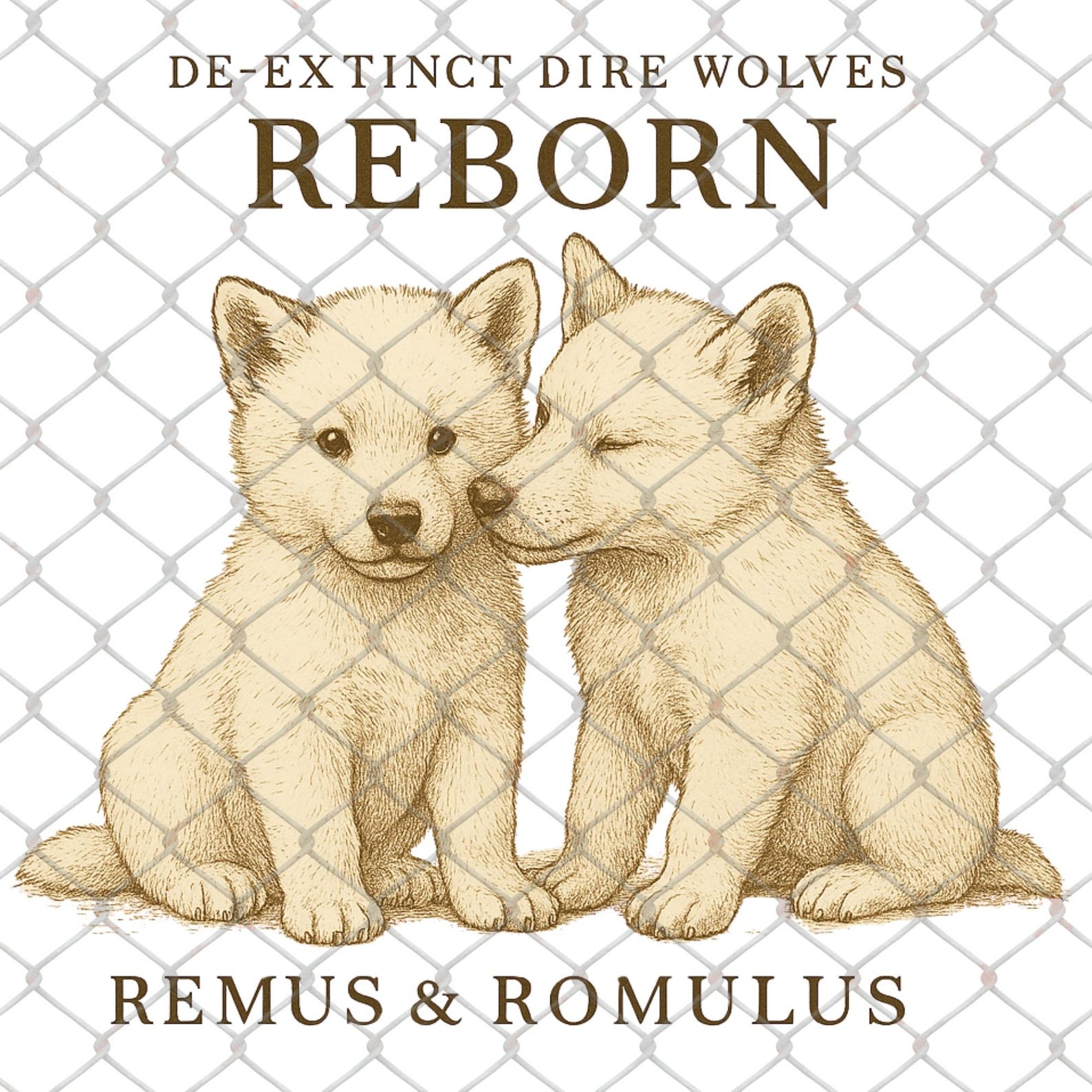 Remus and Romulus, Dire Wolfs Png, De-extinct Png, Vintage, Reborn ...