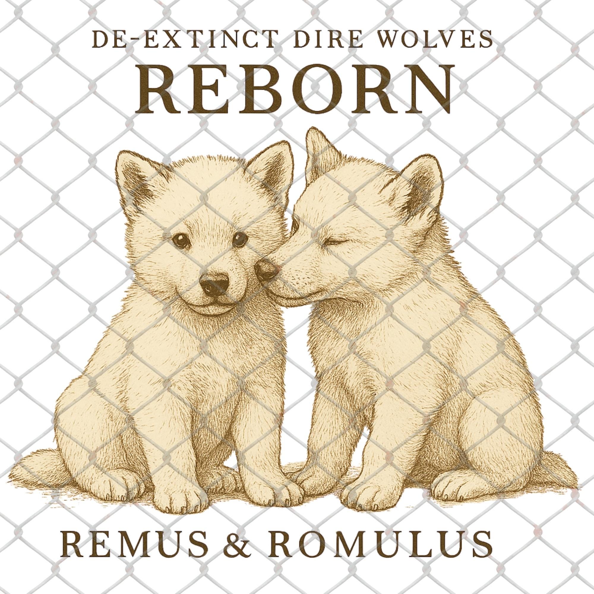 Remus and Romulus, Dire Wolfs Png, De-extinct Png, Vintage, Reborn ...