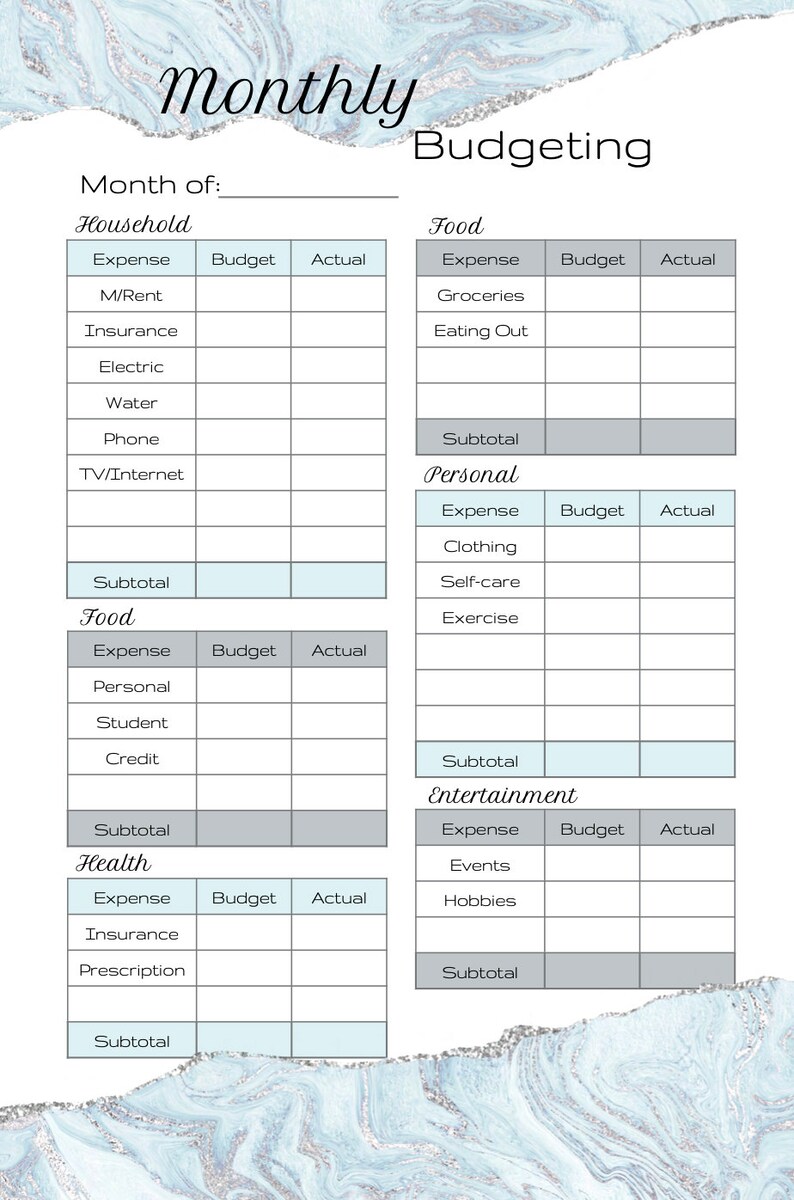 A4 PRINTABLE Money Mindset Budgeting Planner Template 36 - Etsy