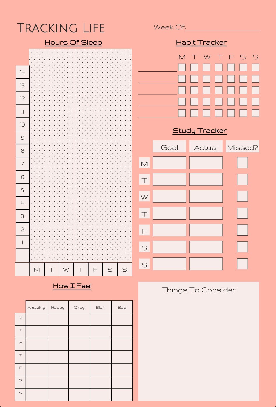 6x9 PRINTABLE Student Study Planner Template (20 Pages) - Etsy